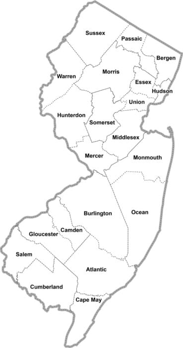 New Jersey County Map - US County Maps