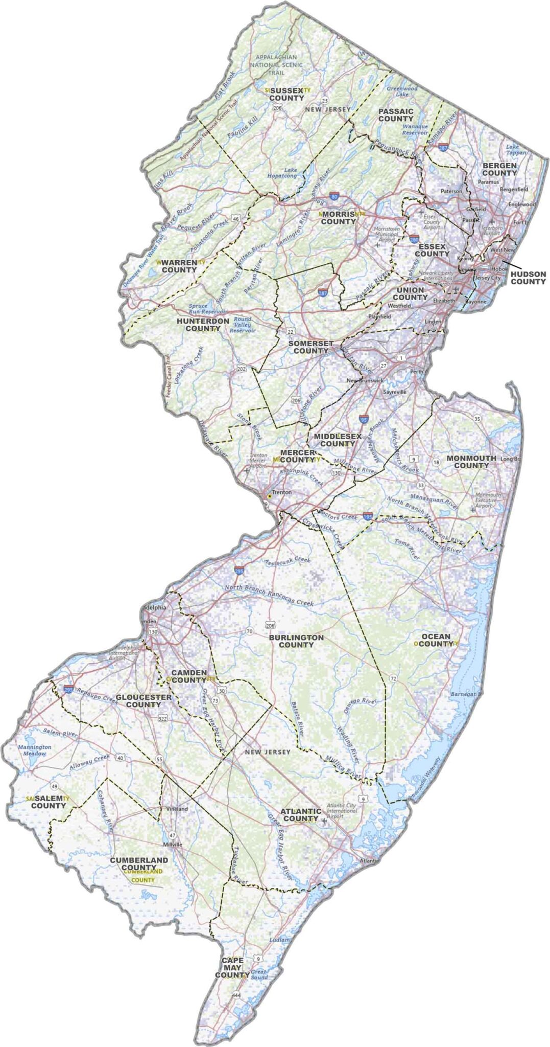 New Jersey County Map - US County Maps