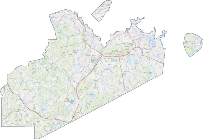 Norfolk County Map, Massachusetts - US County Maps
