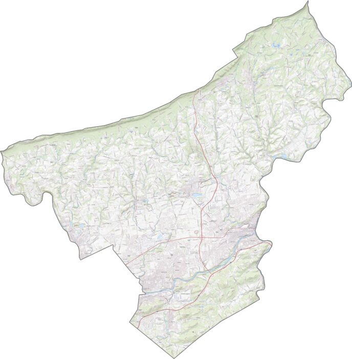 Northampton County Map, Pennsylvania - US County Maps