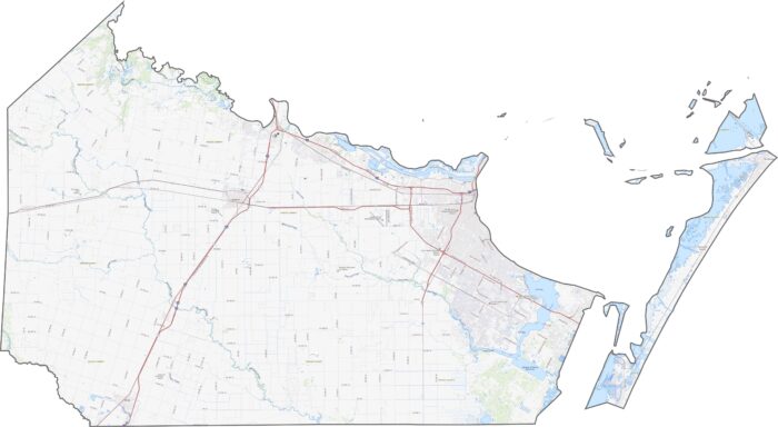 Nueces County Map, Texas - US County Maps