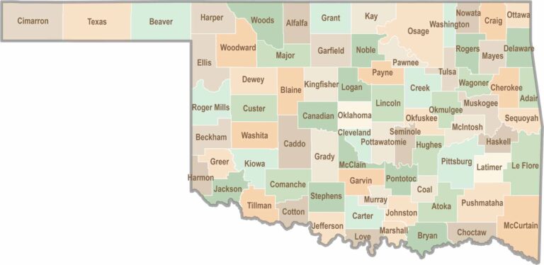 Oklahoma County Map - US County Maps
