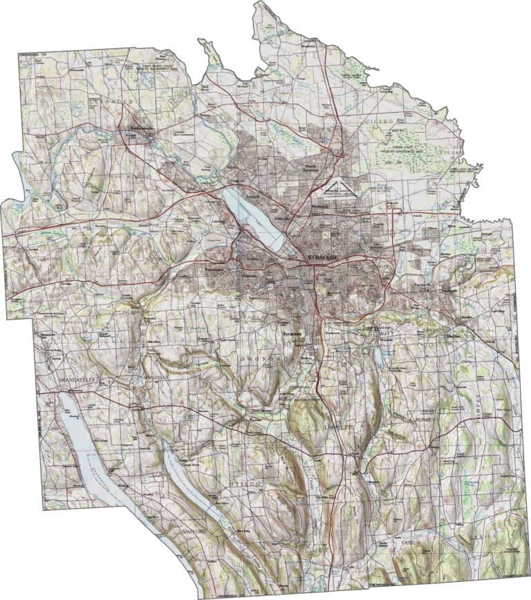 Onondaga County Map, New York - US County Maps