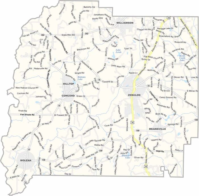 Pike County Map, Georgia - US County Maps