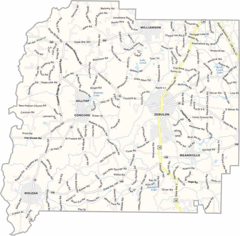 Pike County Map, Georgia - US County Maps