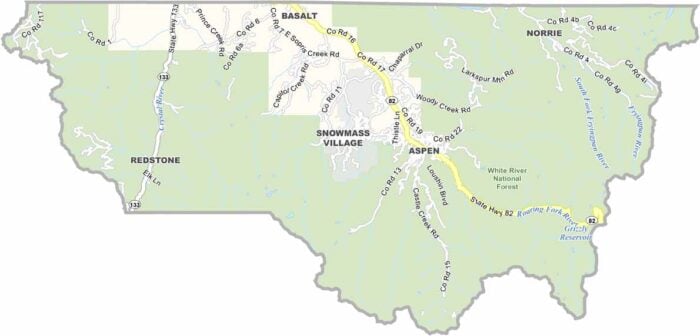 Pitkin County Map, Colorado - US County Maps