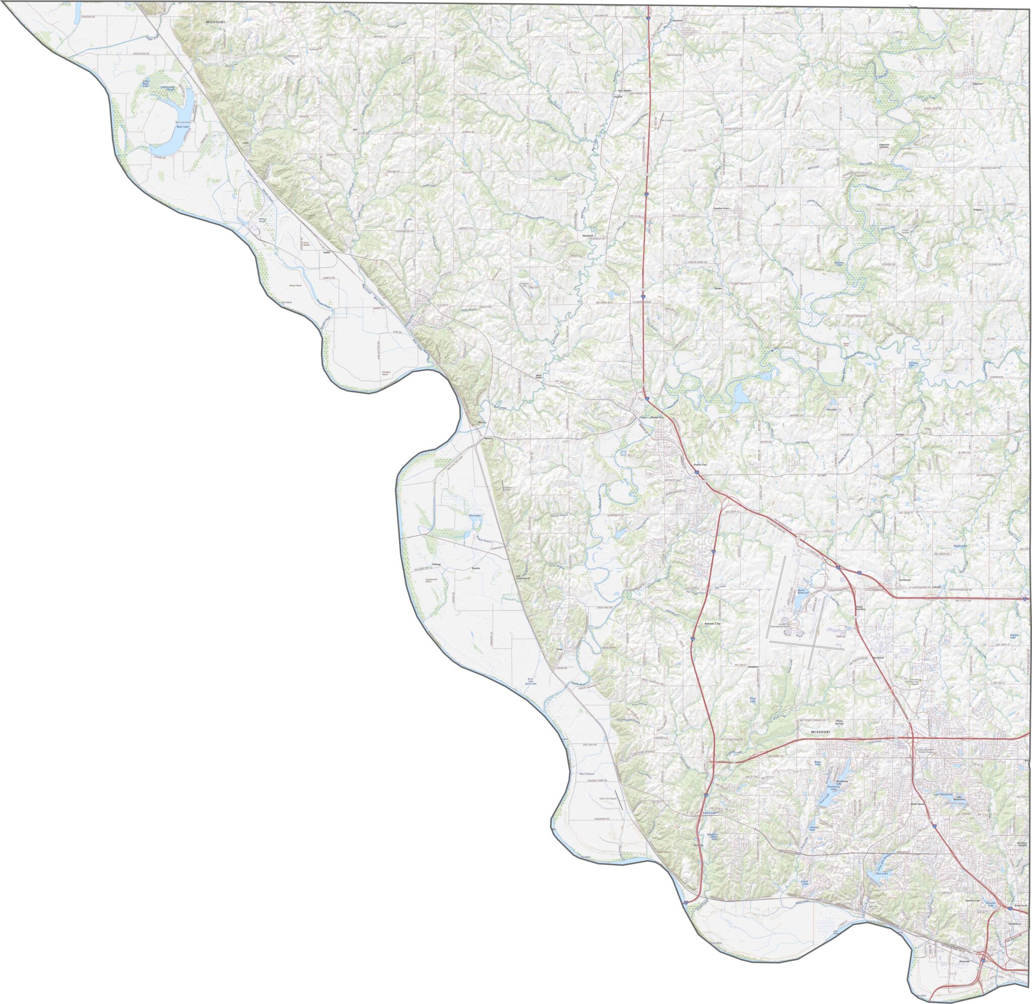 Platte County Map, Missouri - US County Maps