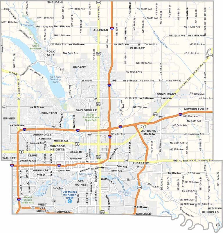 Story County Map, Iowa - US County Maps
