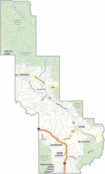 Flathead County Map, Montana - US County Maps