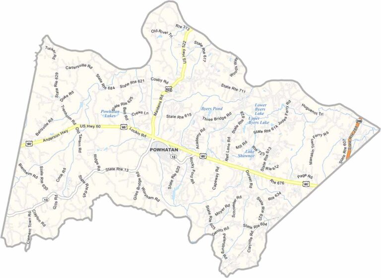 Henrico County Map, Virginia - US County Maps