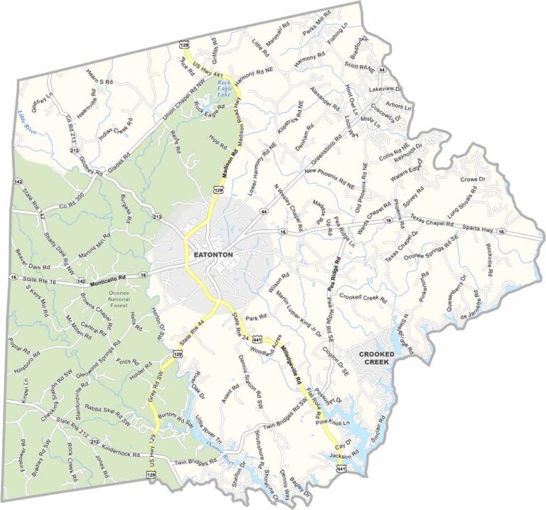 Putnam County Map, Georgia - US County Maps