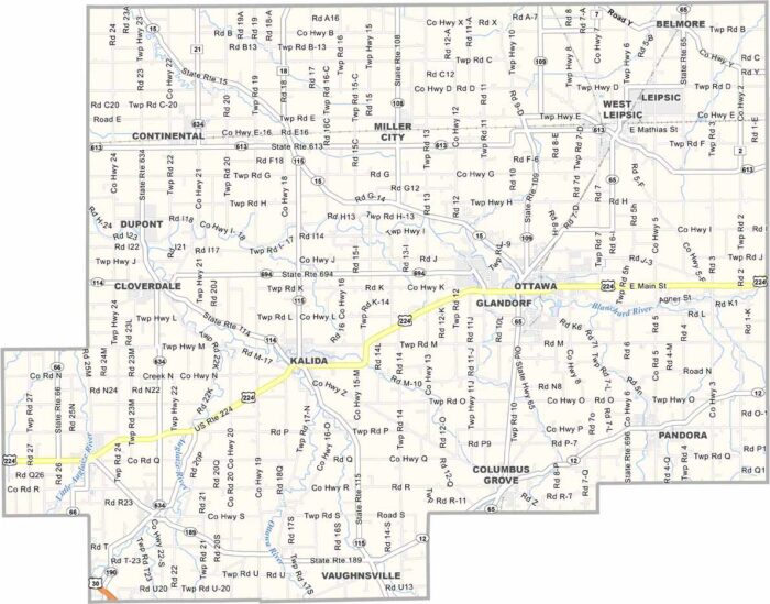 Allen County Map, Ohio - US County Maps