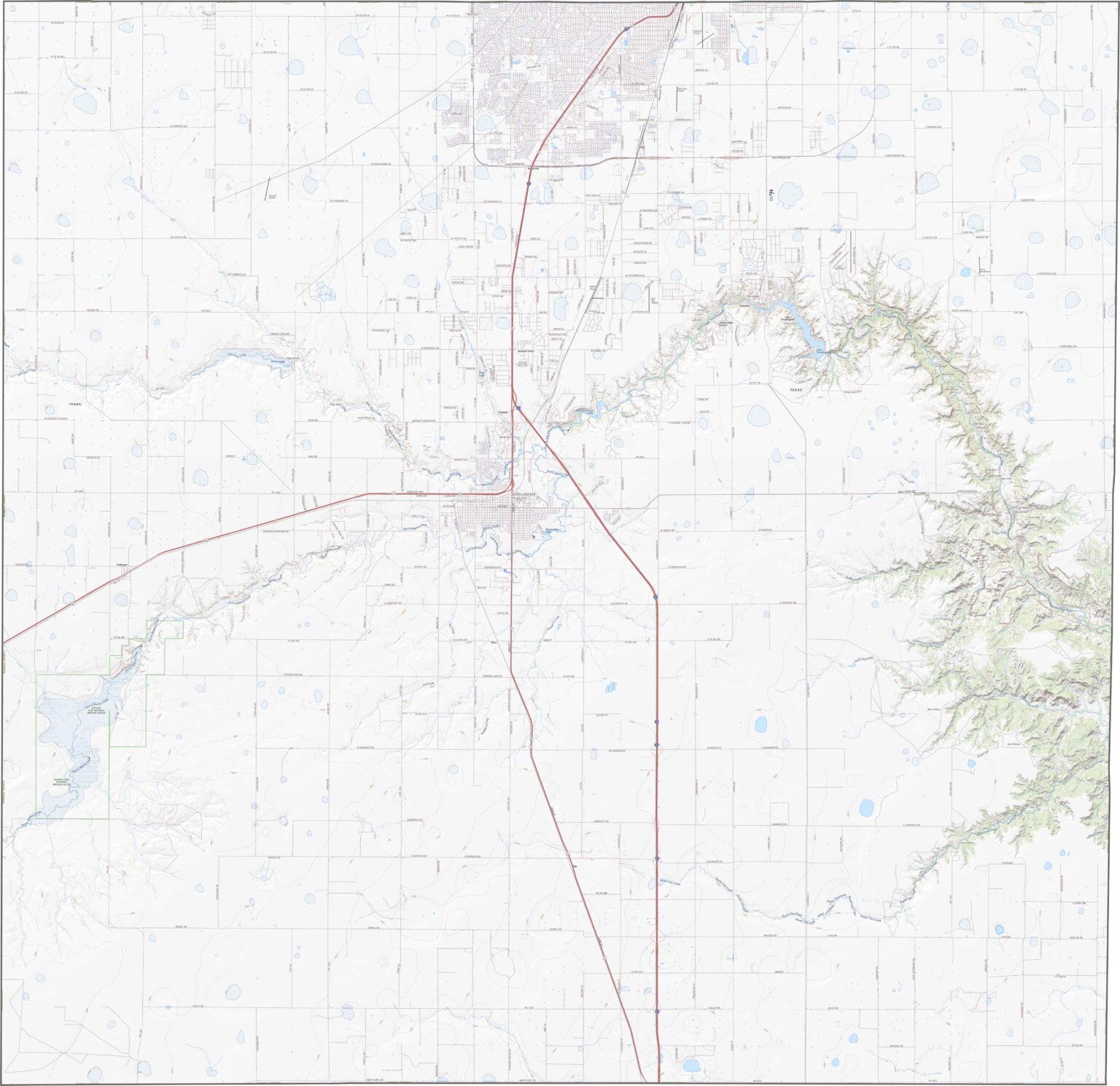 Randall County Map, Texas - US County Maps