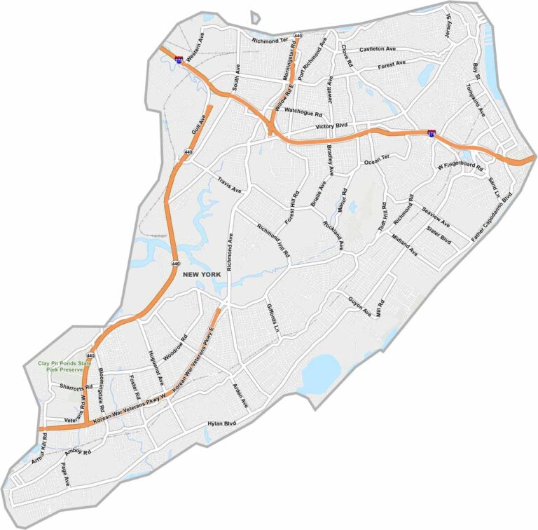 Hudson County Map, New Jersey - US County Maps