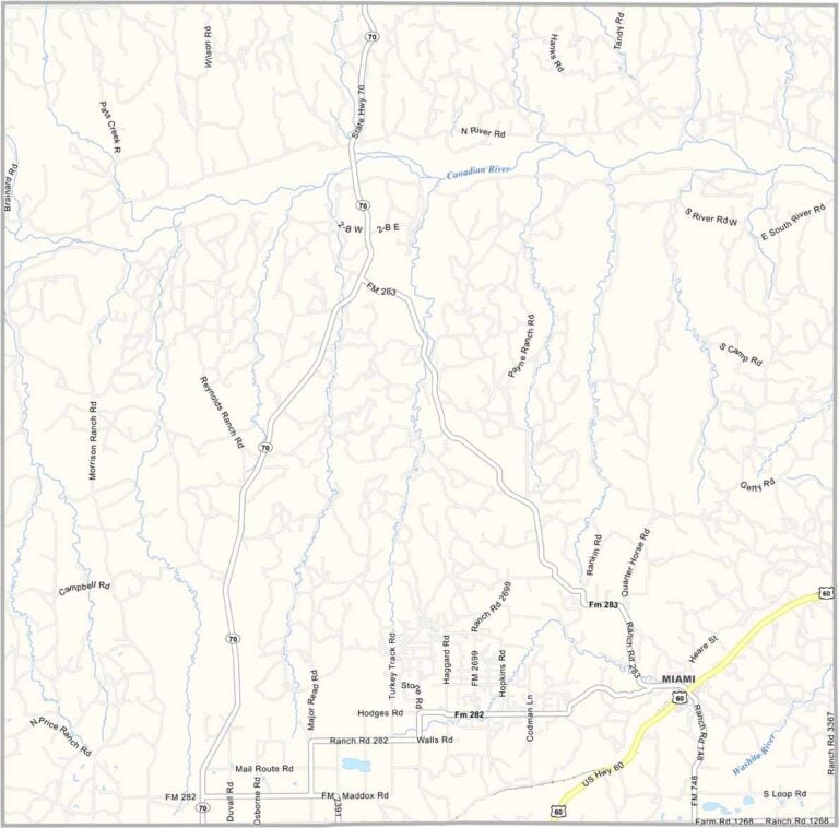 Roberts County Map, Texas - US County Maps