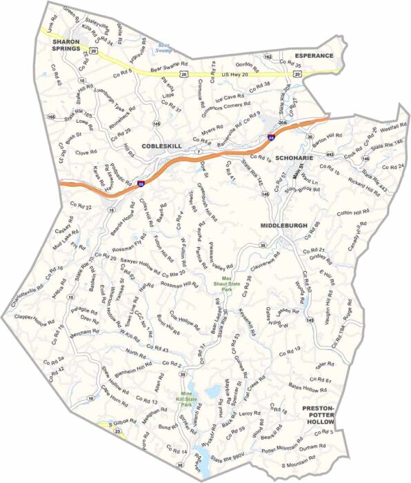 Schenectady County Map, New York - US County Maps