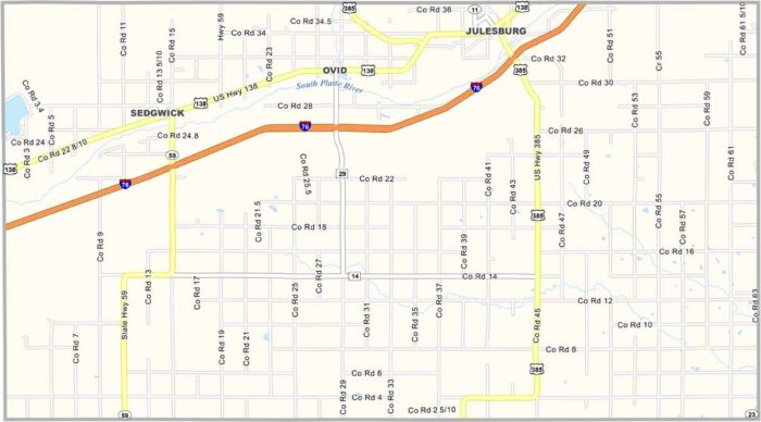 Sedgwick County Map, Colorado - US County Maps