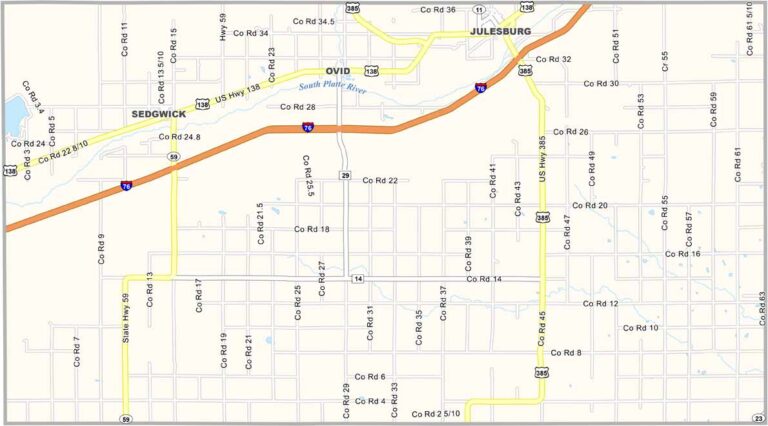 Sedgwick County Map, Colorado - US County Maps