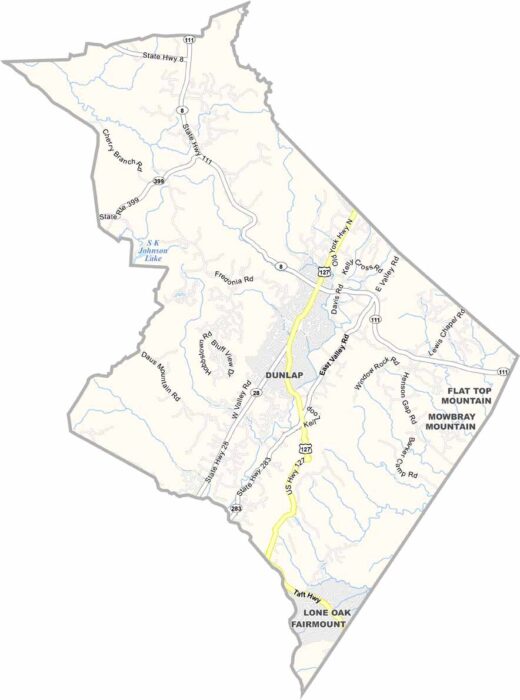 Hamilton County Map, Tennessee - US County Maps