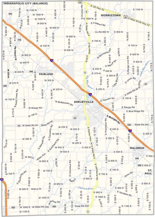 Johnson County Map, Indiana - US County Maps