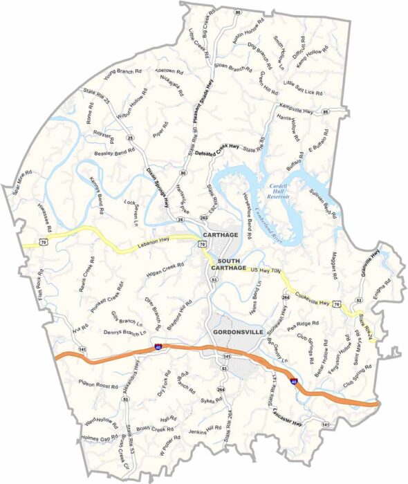 Wilson County Map, Tennessee - US County Maps