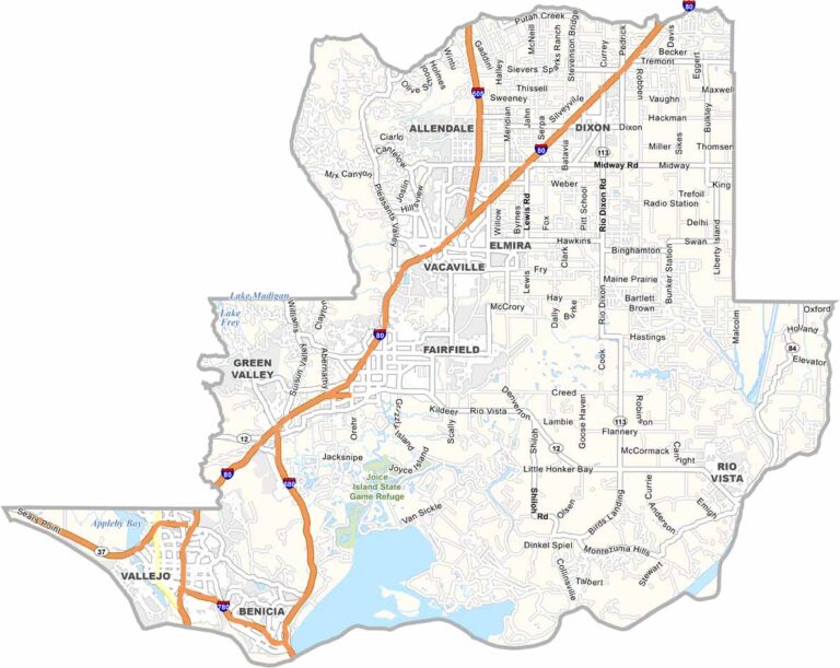 Contra Costa County Map, California - US County Maps
