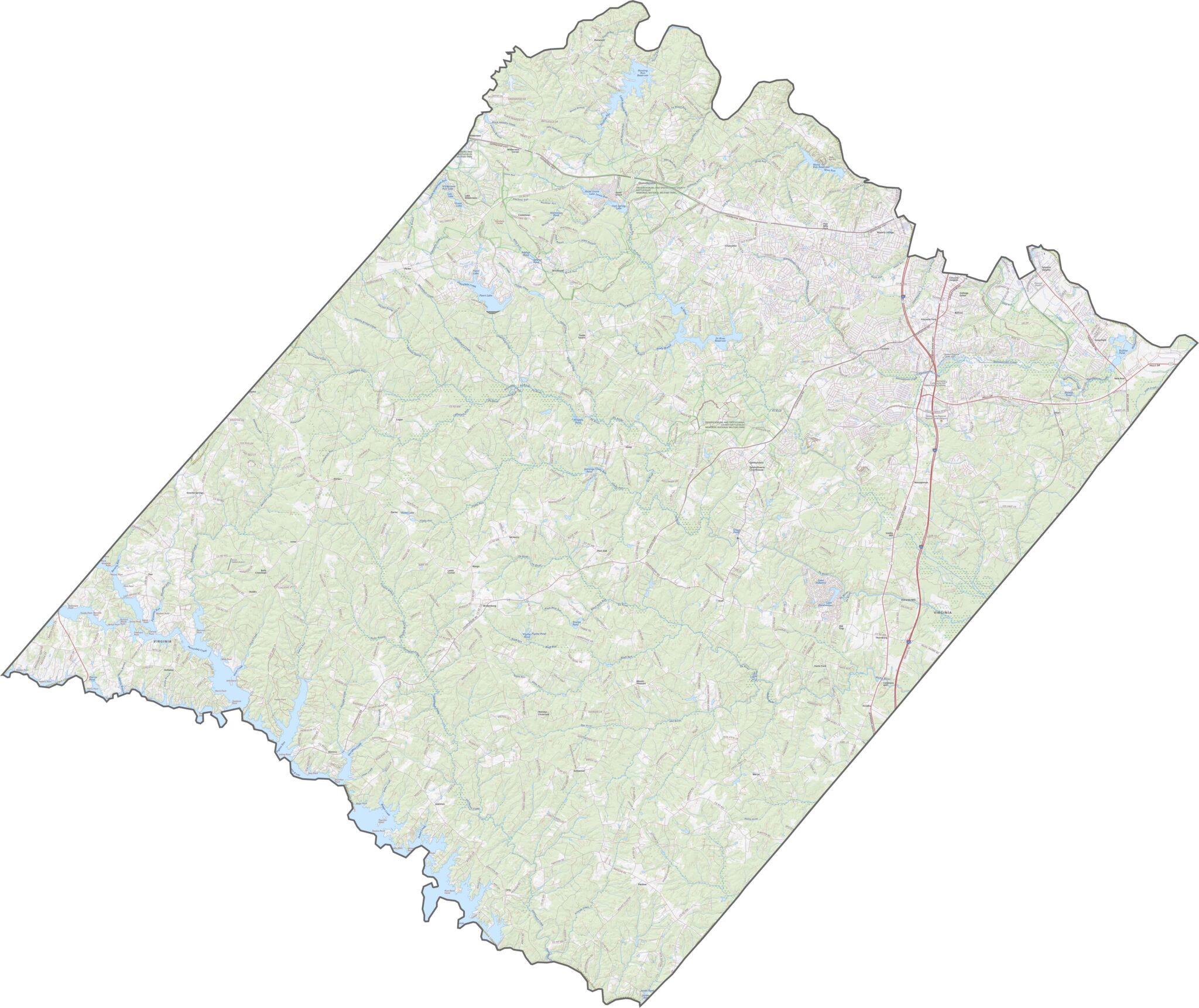 Spotsylvania County Map, Virginia - US County Maps