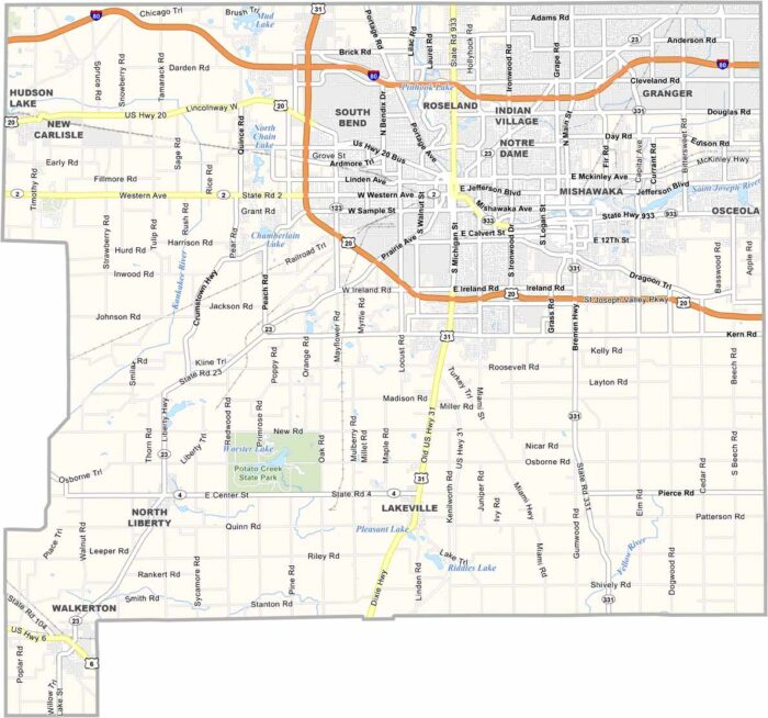 Berrien County Map, Michigan - US County Maps