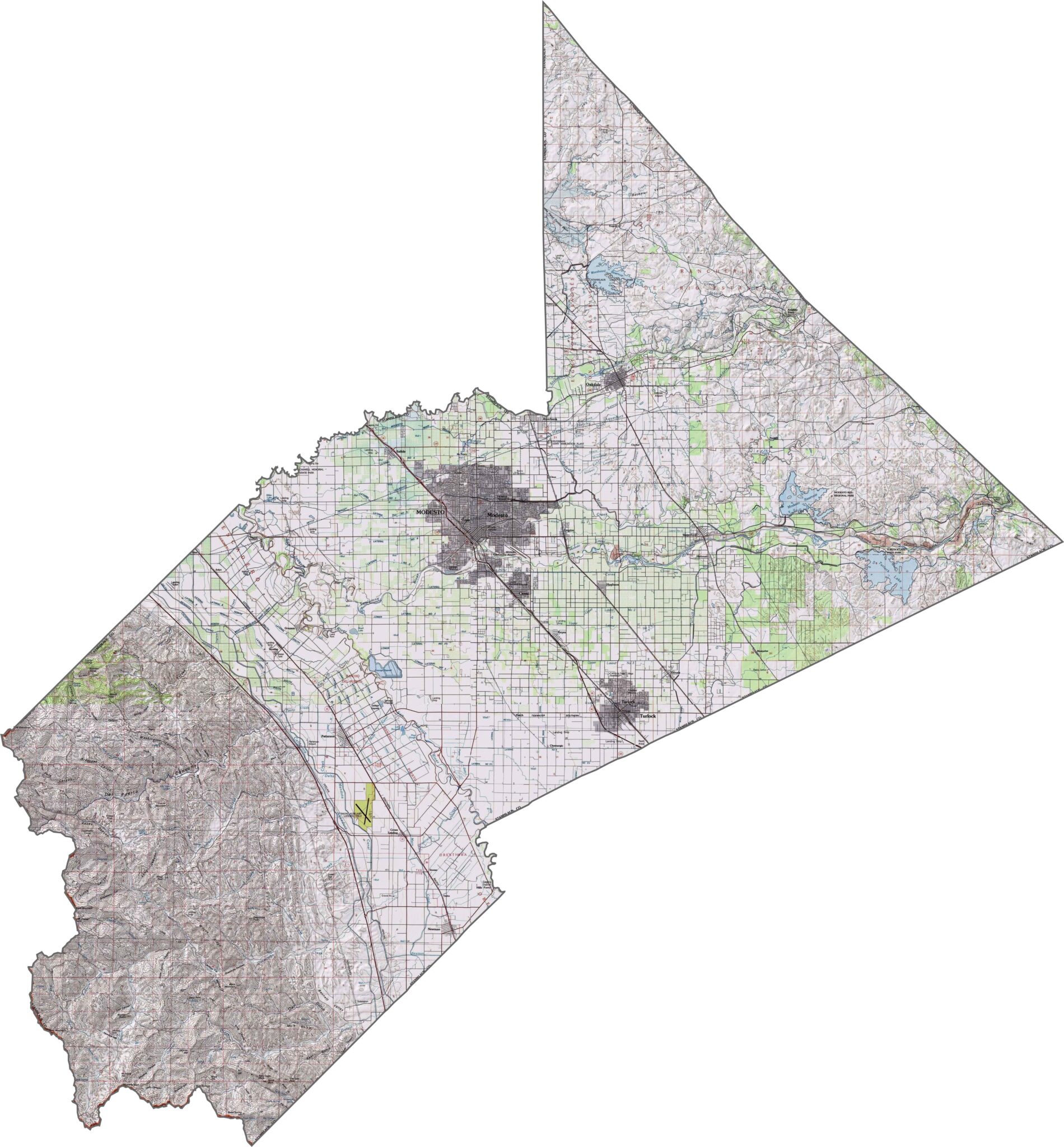 Stanislaus County Map, California - US County Maps