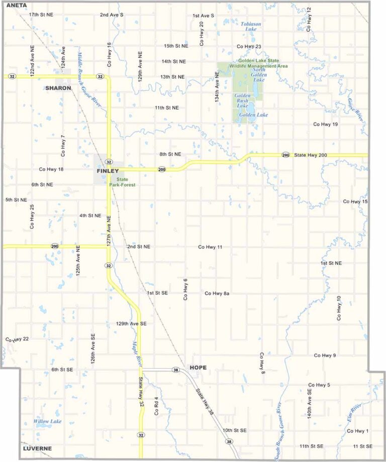 Cass County Map, North Dakota - US County Maps