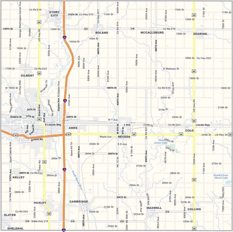 Story County Map, Iowa - US County Maps