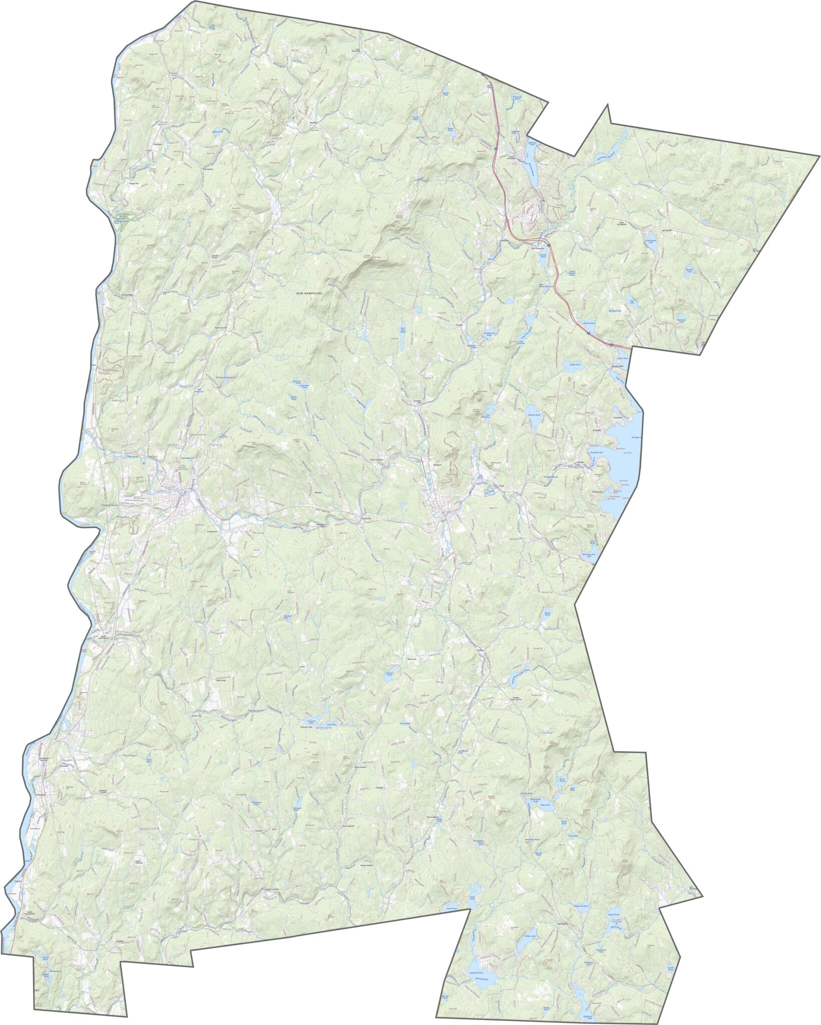 Sullivan County Map, New Hampshire - US County Maps