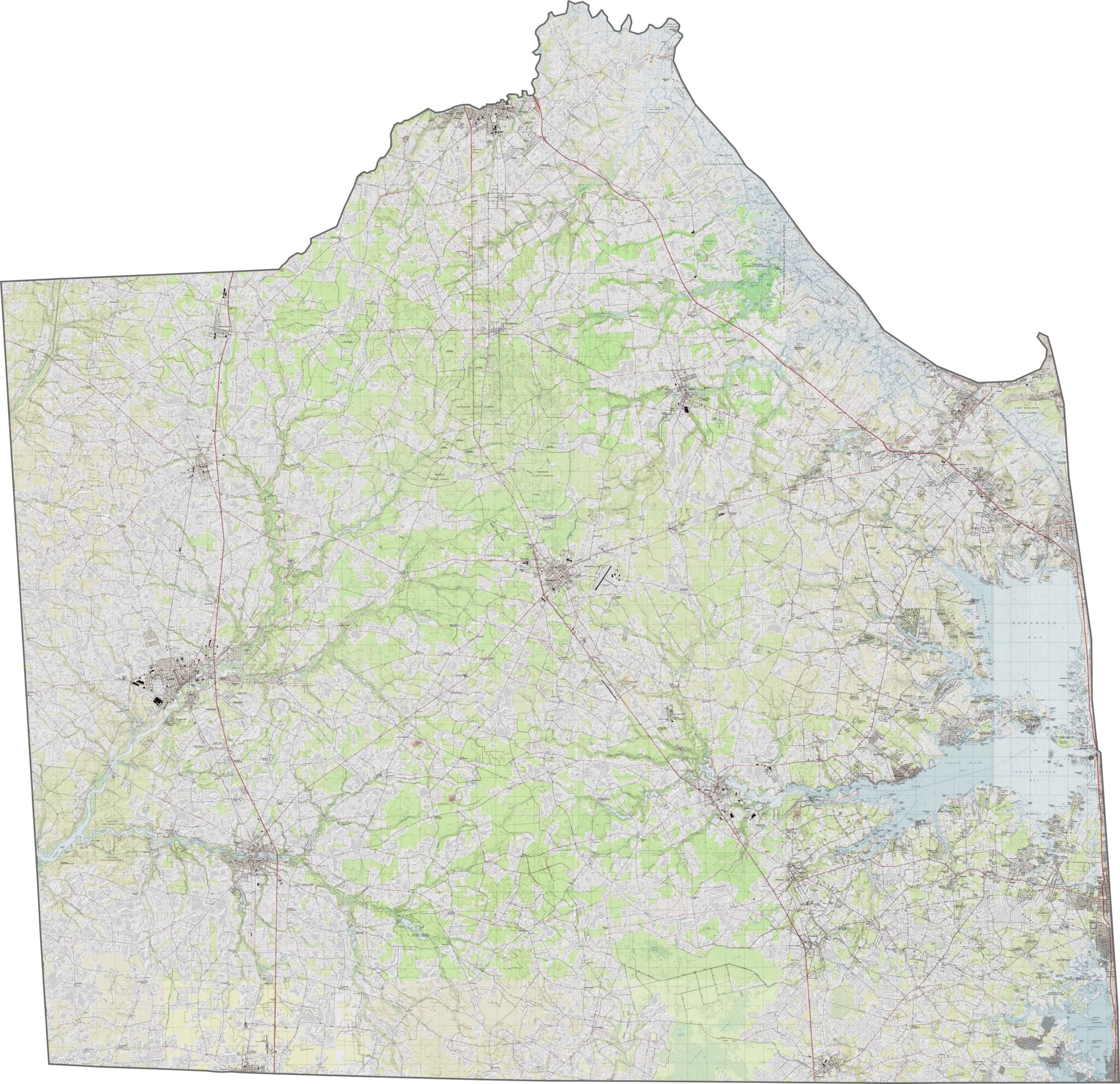 Sussex County Map, Delaware - US County Maps
