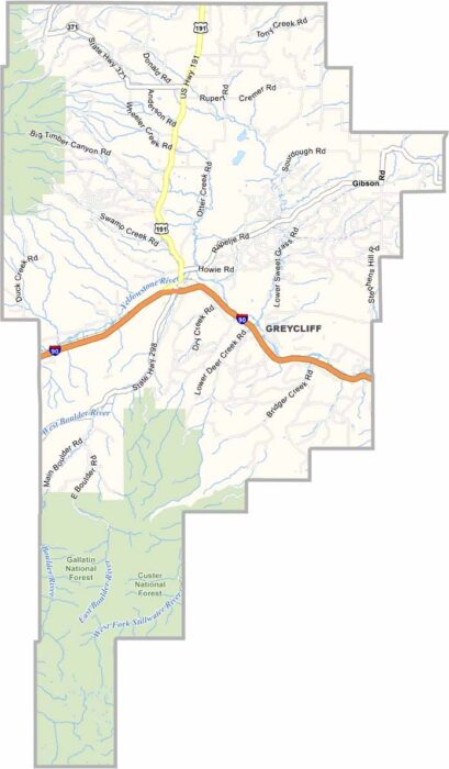 Sweet Grass County Map, Montana - US County Maps