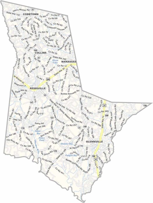 Tattnall County Map, Georgia - US County Maps