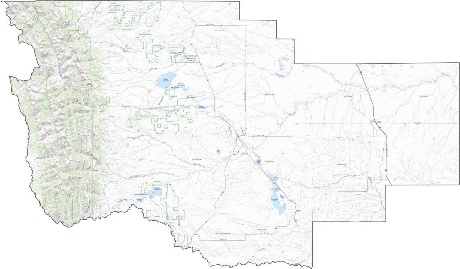 Teton County Map, Montana - US County Maps