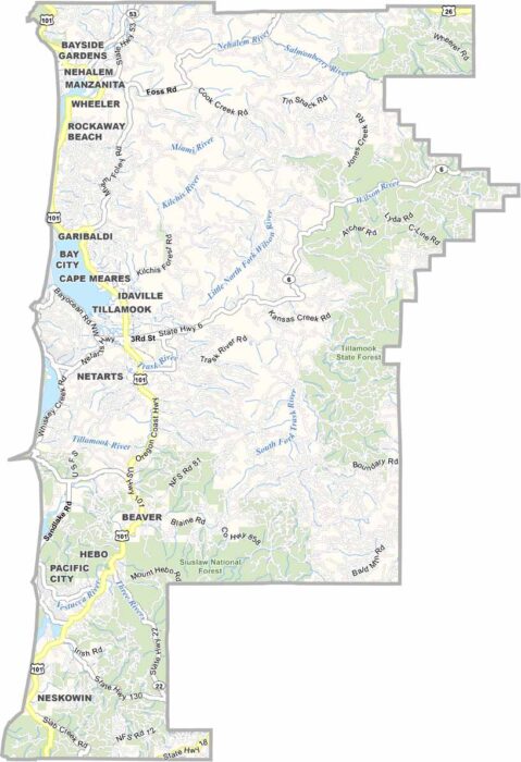 Washington County Map, Oregon - US County Maps