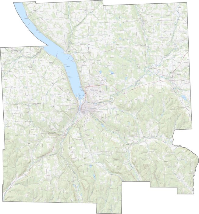 Tompkins County Map, New York - US County Maps