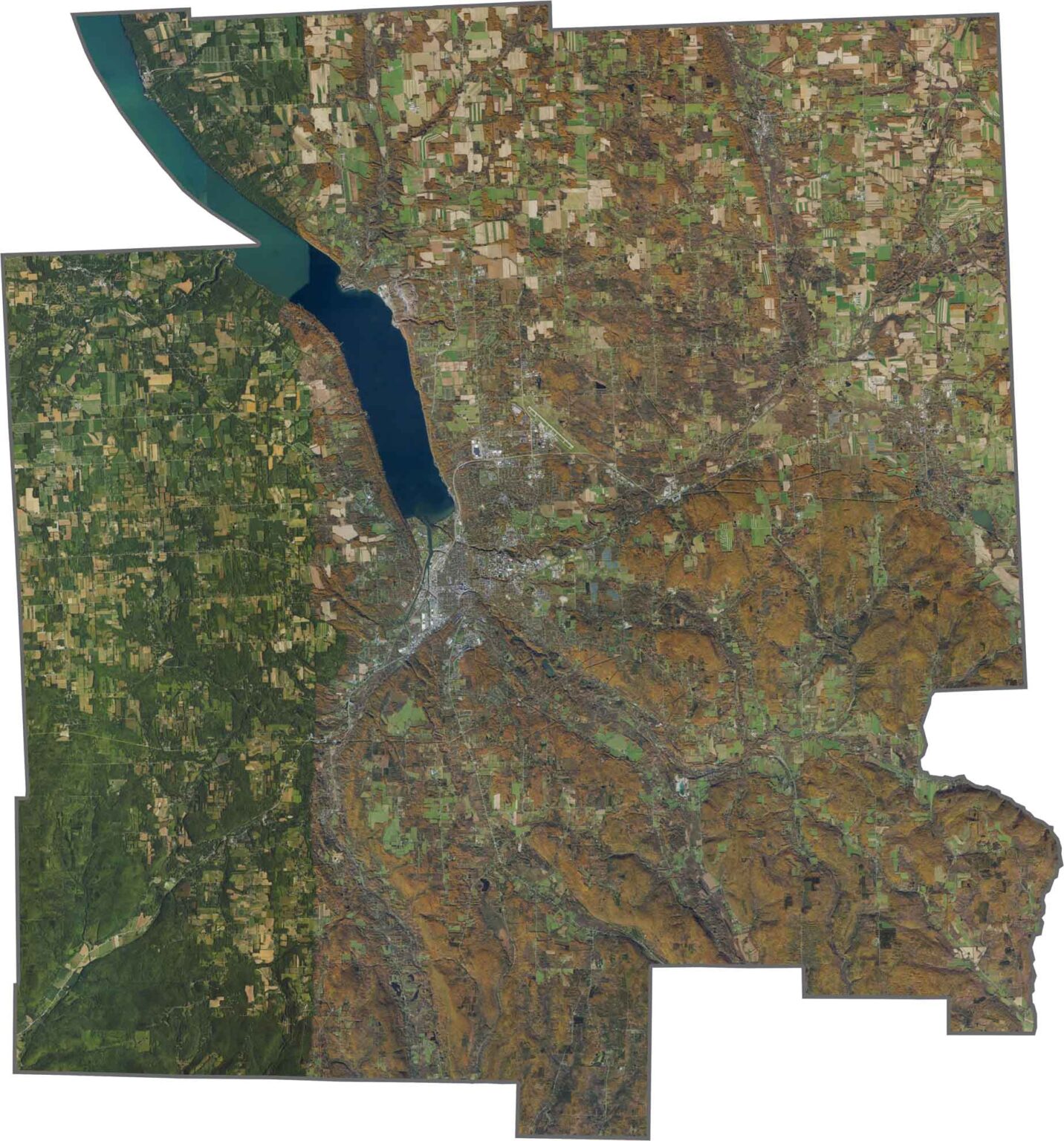 Tompkins County Map, New York - US County Maps