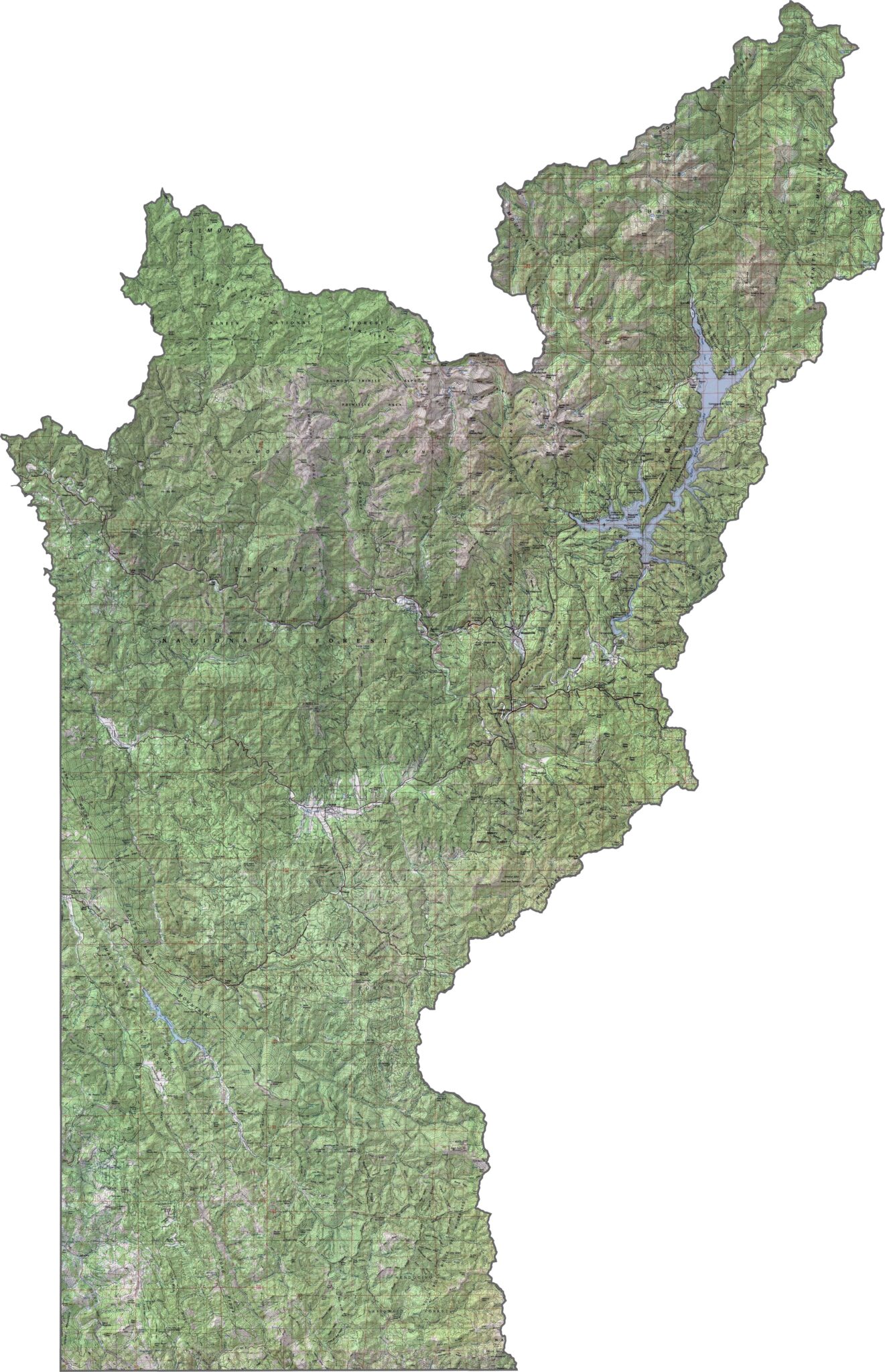 Trinity County Map, California - US County Maps