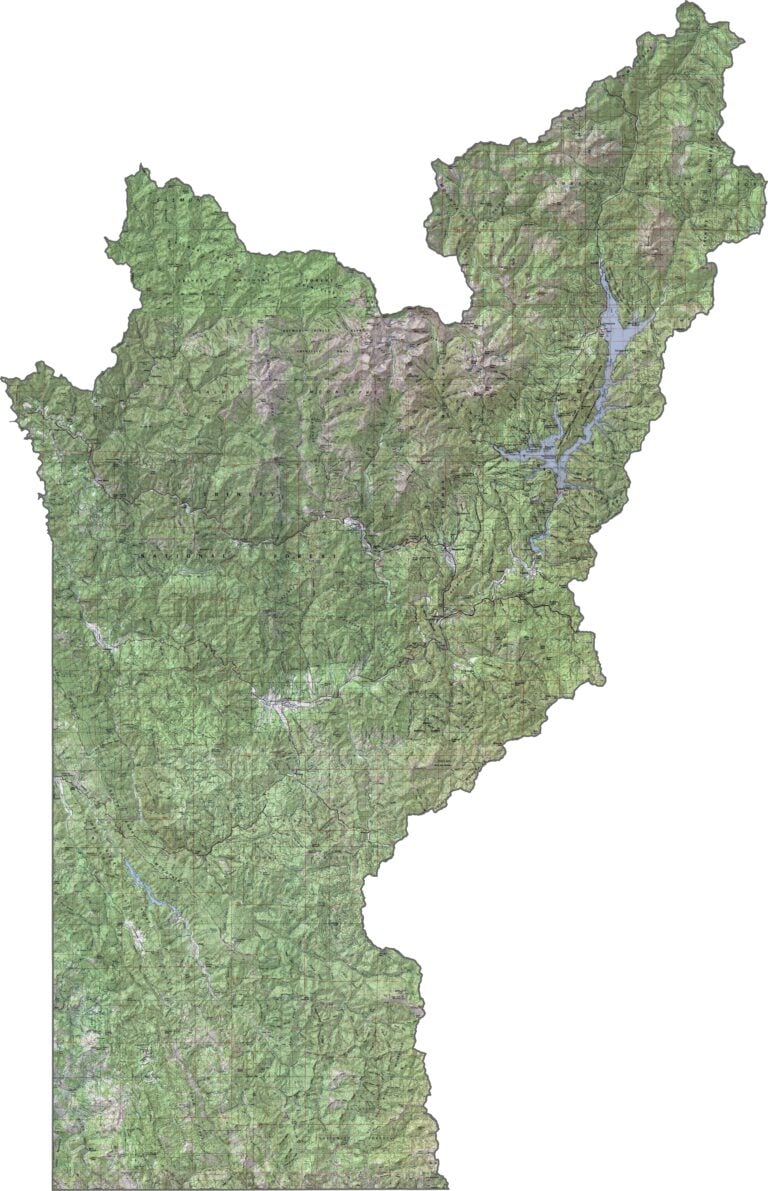 Trinity County Map, California - US County Maps