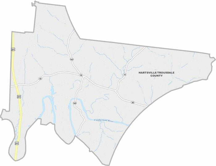 Sumner County Map, Tennessee - US County Maps