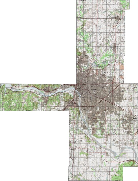 Tulsa County Map, Oklahoma - US County Maps