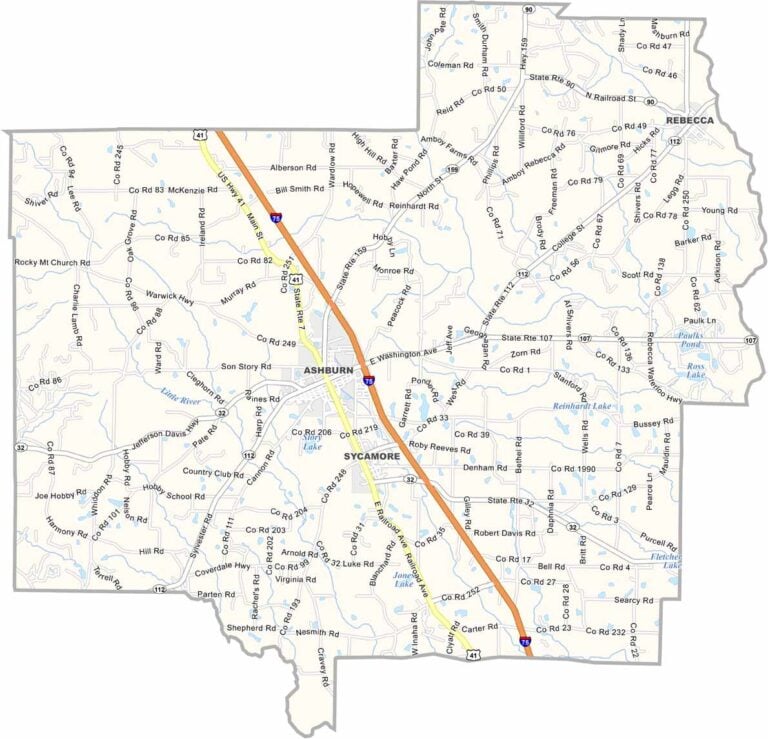 Turner County Map, Georgia - US County Maps