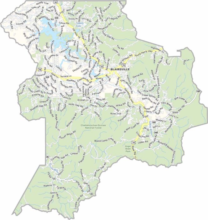 Union County Map, Georgia - US County Maps