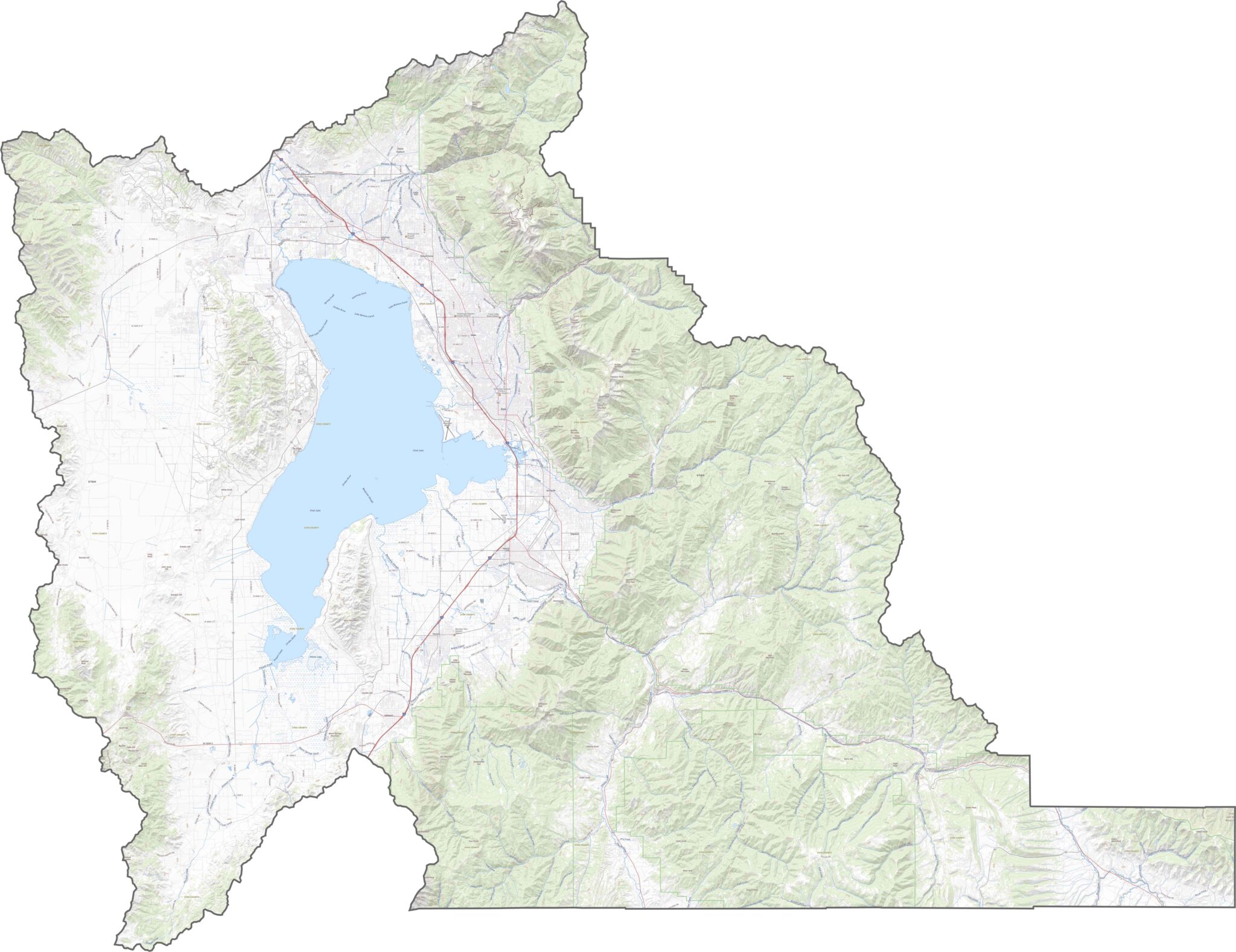 Utah County Map, Utah - US County Maps