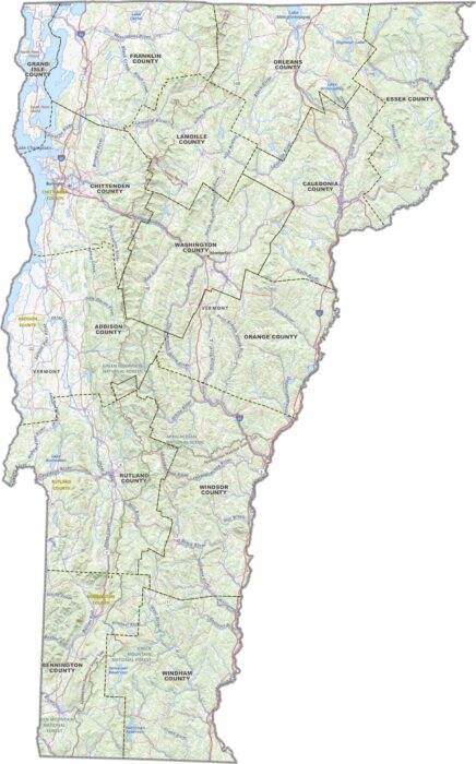 Vermont County Map - US County Maps
