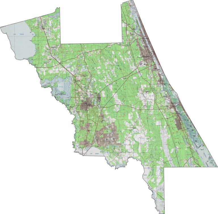 Volusia County Map, Florida - US County Maps