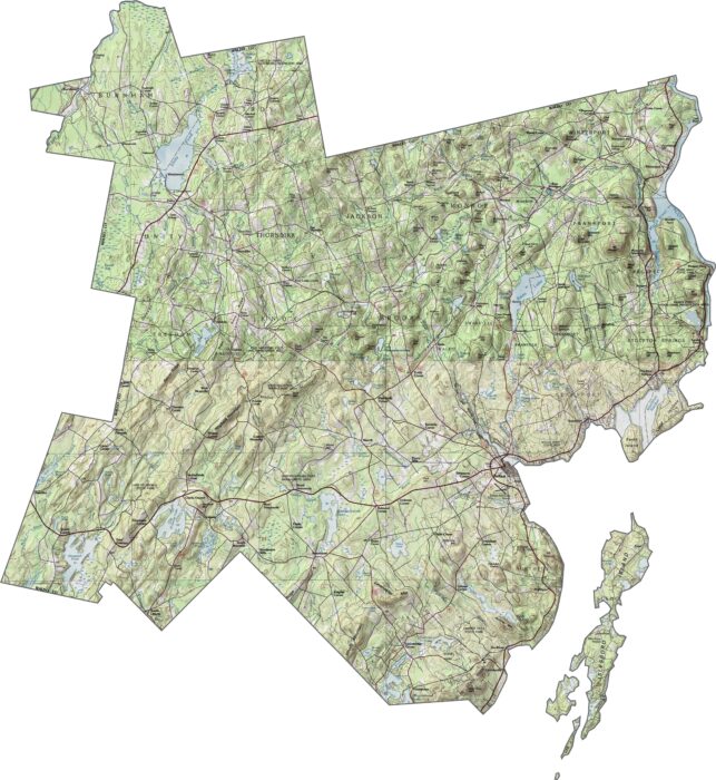 Waldo County Map, Maine - US County Maps