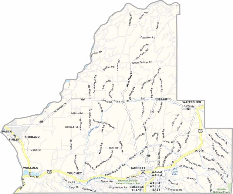 Benton County Map, Washington - US County Maps